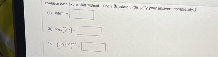 Solved Evaluate each expression without using a diculator. | Chegg.com