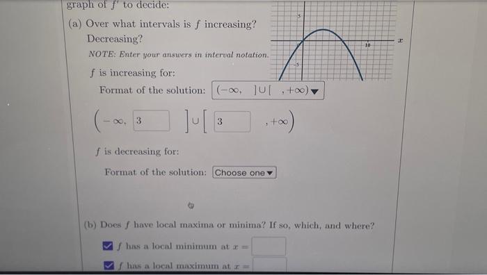 Solved Over what intervals is f increasing? Decreasing? | Chegg.com