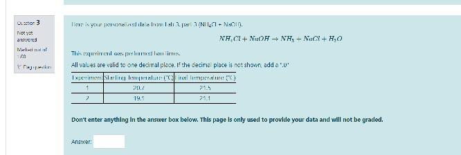 5. Based on your AcH values obtained from parts 2 and | Chegg.com