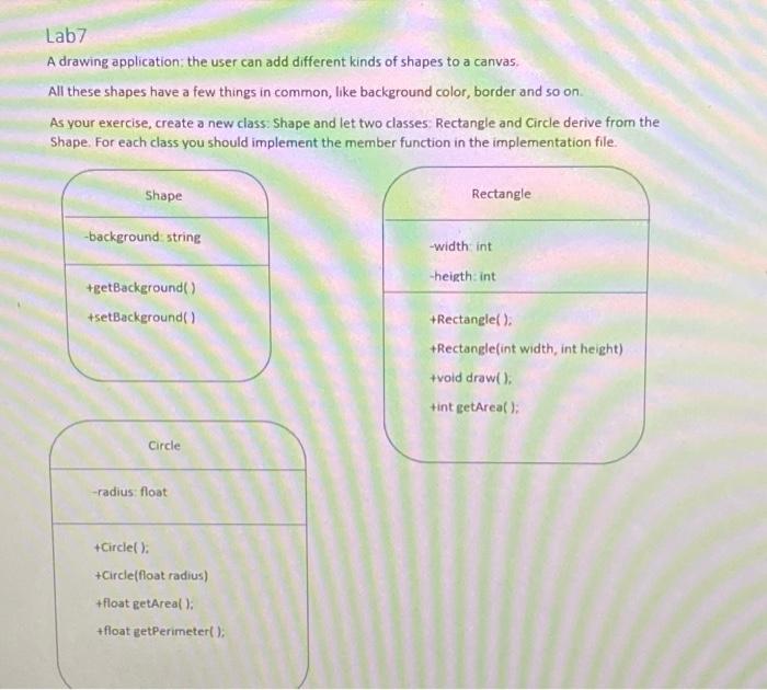 Solved Lab7 A drawing application: the user can add | Chegg.com