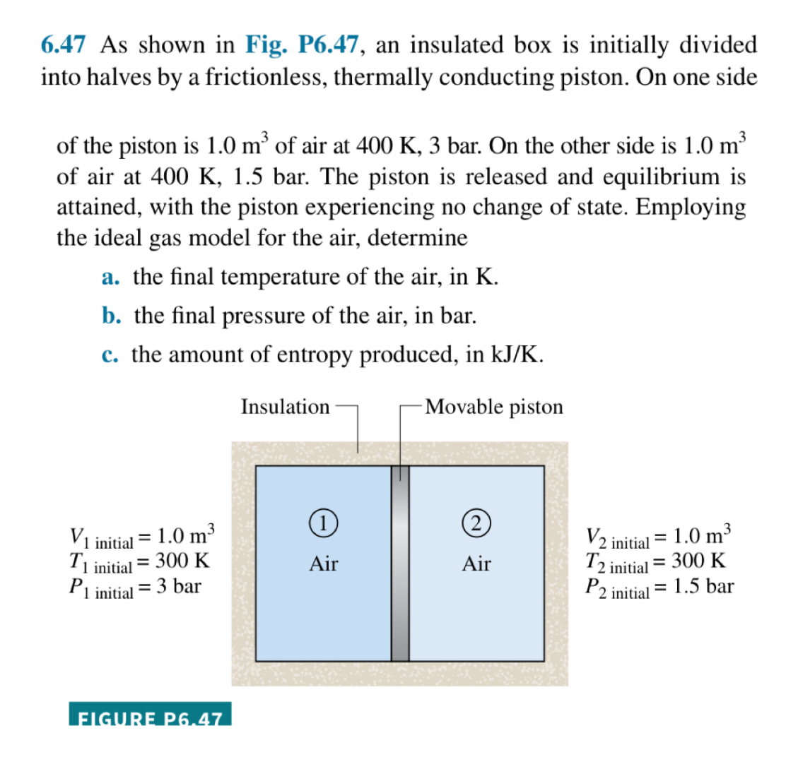 Solved 6.47 ﻿As shown in Fig. P6.47, ﻿an insulated box is | Chegg.com