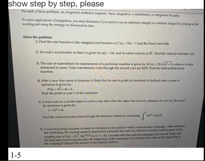 Solved show step by step, please For each of these problems, | Chegg.com