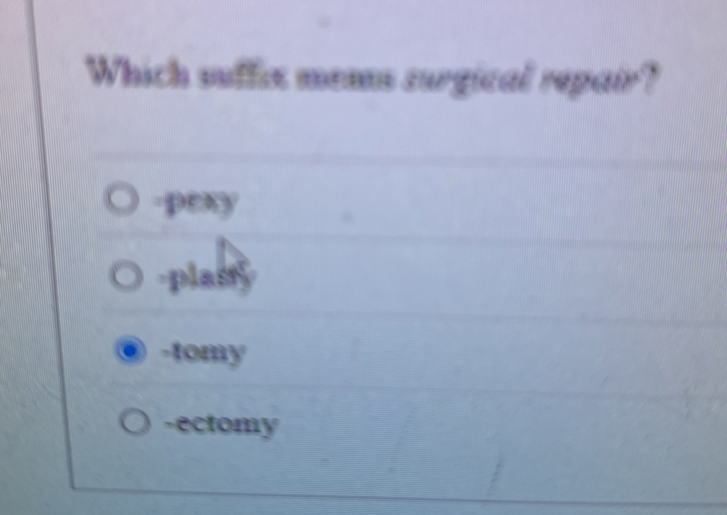 Solved Which suffict mens surgical | Chegg.com