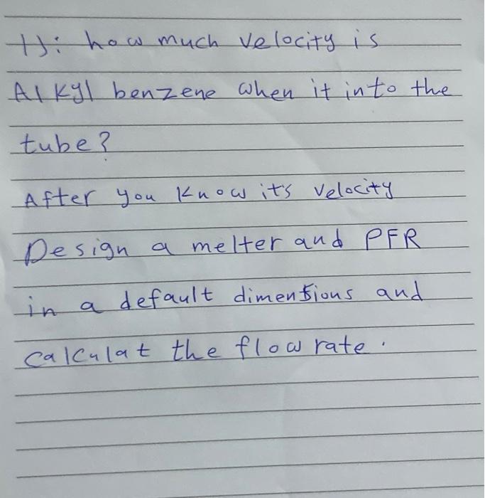 Solved 1): how much velocity is A|ky| benzene when it in to | Chegg.com