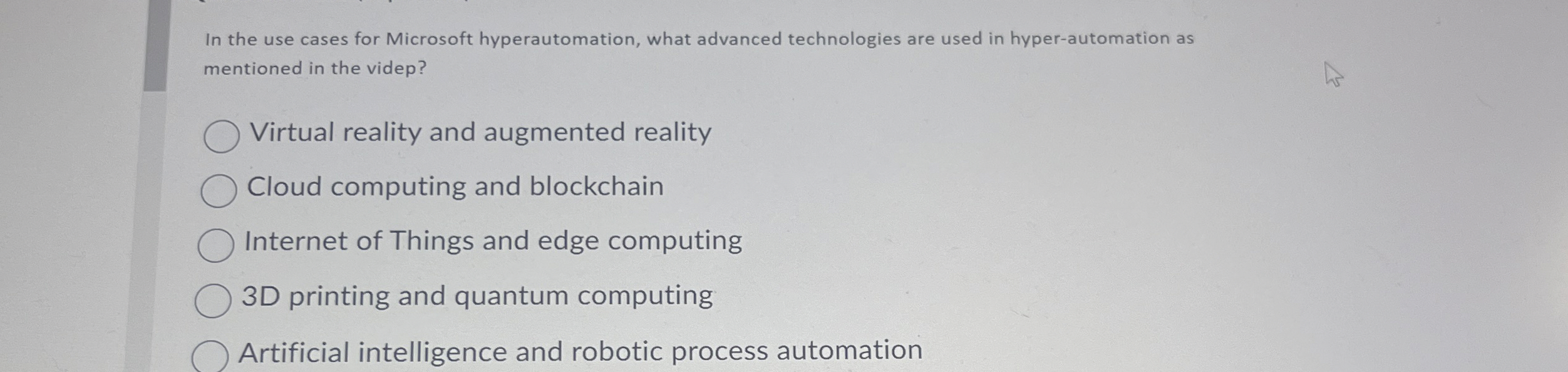 Solved In the use cases for Microsoft hyperautomation, what | Chegg.com