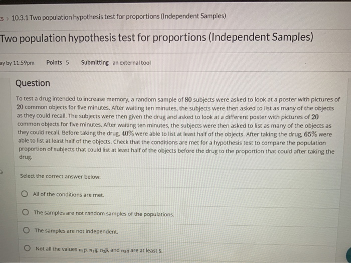 Solved Es 10 3 1 Two Population Hypothesis Test For Chegg Solved Es 10 3 1 Two Population Hypothesis Test For Chegg