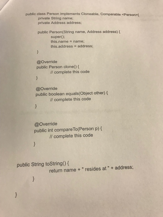 Solved CS 2012 in Class Exercise: Practice for Checkpoint 4 | Chegg.com