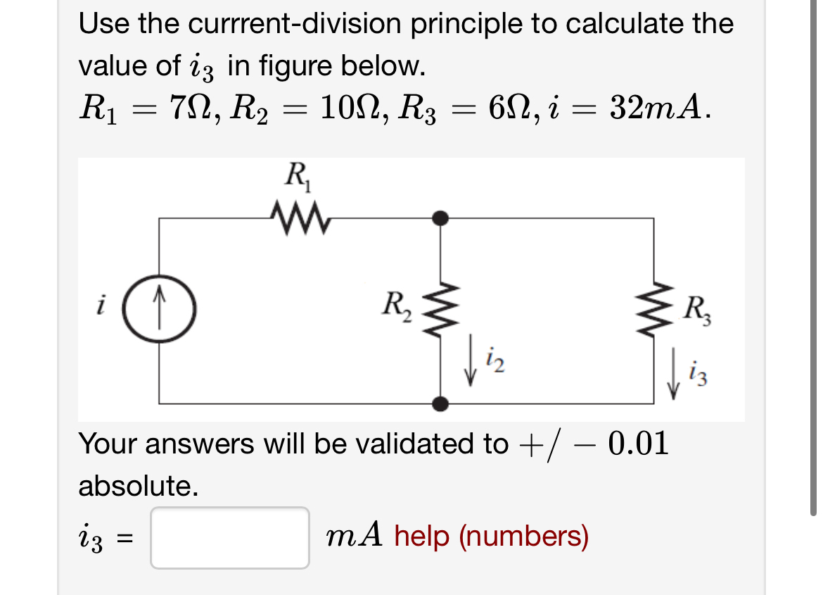 Solved Problem 6 ﻿Use the currrent-division principle to | Chegg.com