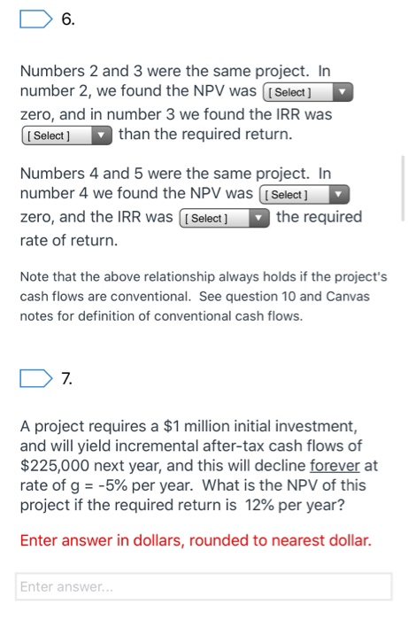 Solved 6. Numbers 2 and 3 were the same project. In number | Chegg.com