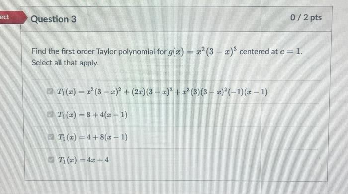 Solved Find the first order Taylor polynomial for | Chegg.com