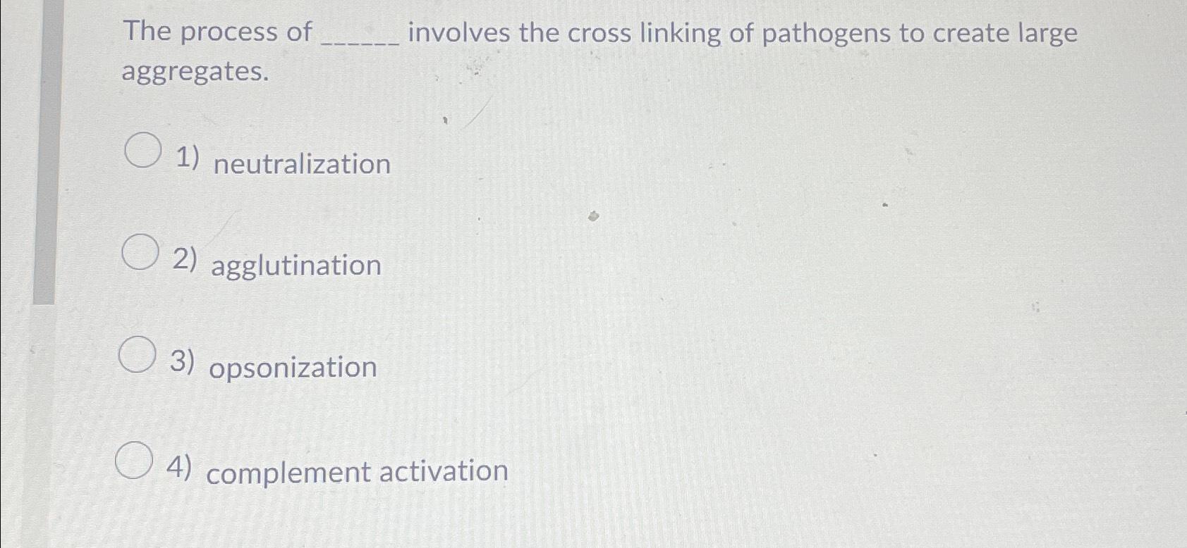 Solved The process of involves the cross linking of | Chegg.com