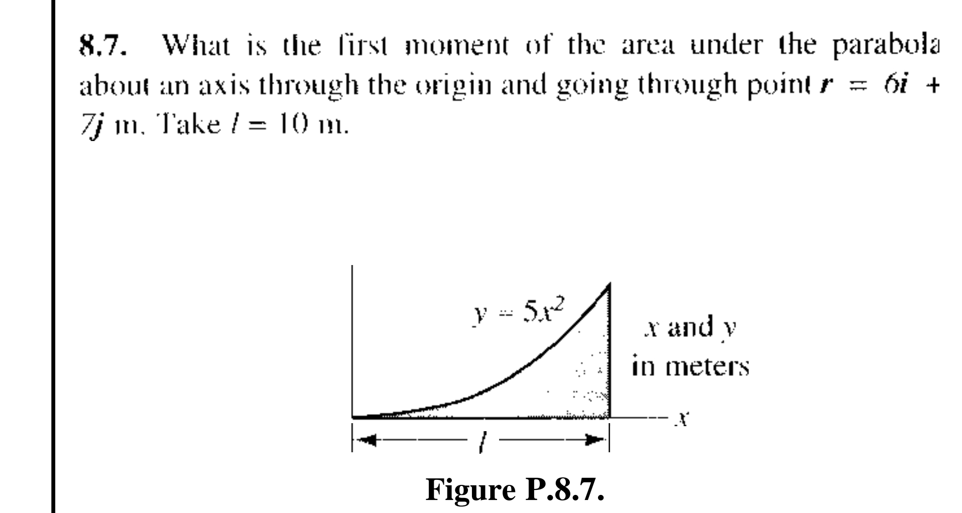 Solved 8.7. ﻿What is the lirst moment of the area under the | Chegg.com