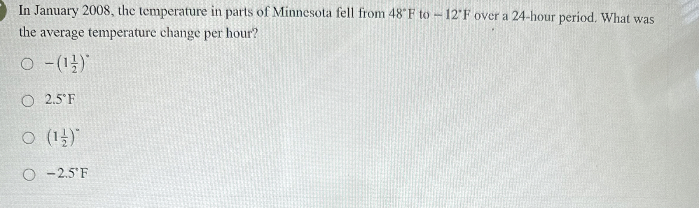 Solved In January 2008 , ﻿the temperature in parts of | Chegg.com