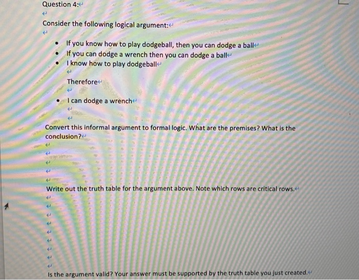 Solved Question 4: j Consider the following logical | Chegg.com