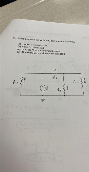 Solved H3. From the circuit shown below, determine the | Chegg.com