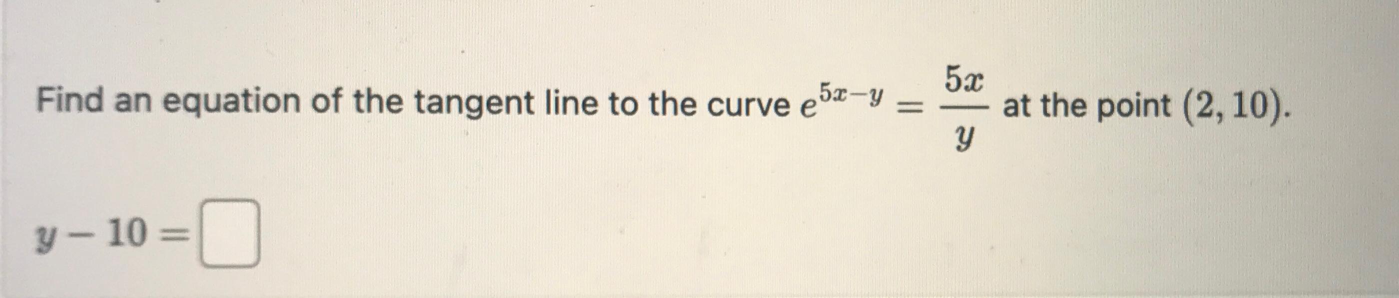 Solved Find an equation of the tangent line to the curve | Chegg.com