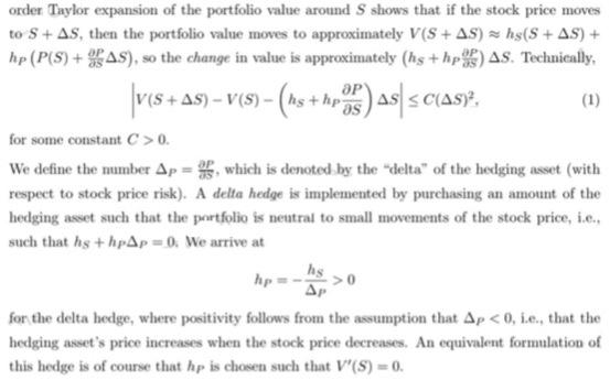 2. Portfolio hedging. An important role of a | Chegg.com