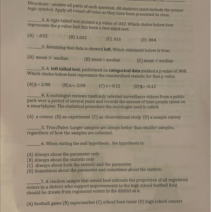 Solved Directions : answer all parts of each question. All | Chegg.com