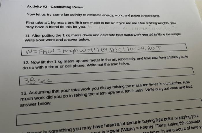 Solved Activity #2 - Calculating Power Now let us try some | Chegg.com