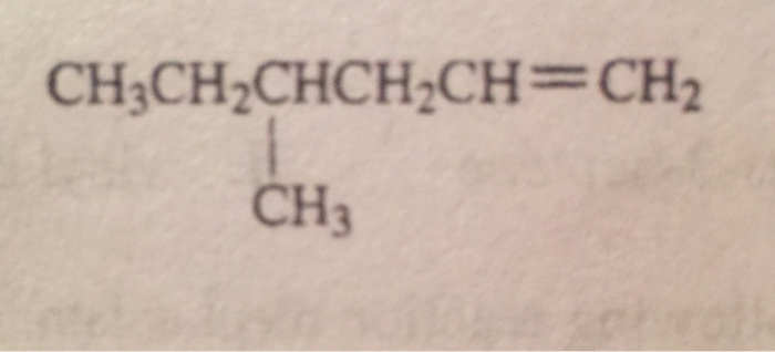 Solved CH3CH2CHCH2CH=CH2 CH3 | Chegg.com