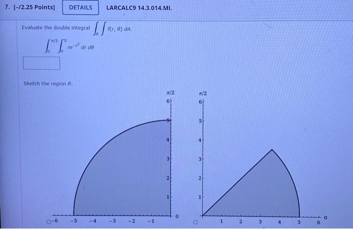 Solved Evaluate the double integral ∫R∫f(r,θ)dA. | Chegg.com