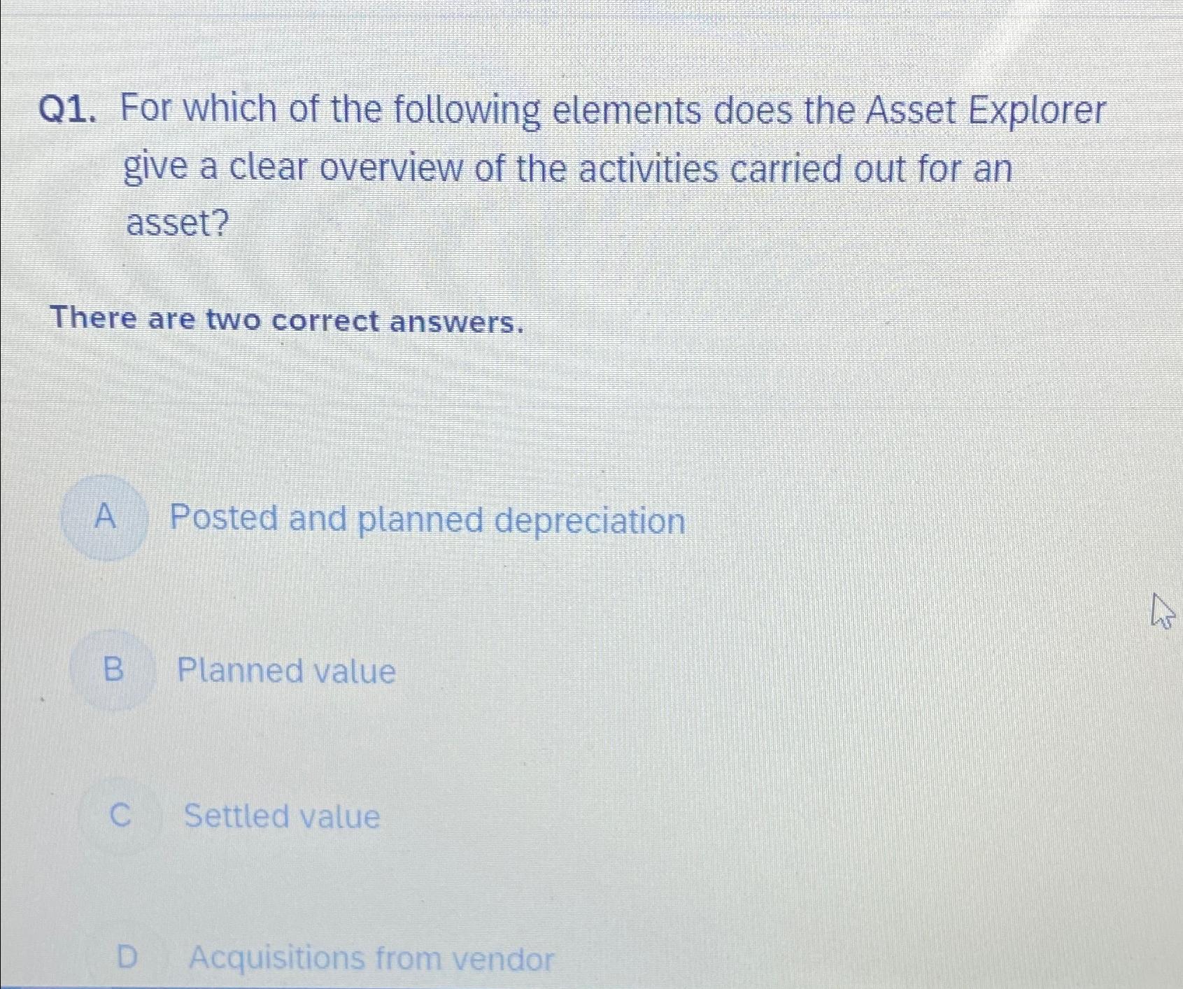 Solved Q1. ﻿For which of the following elements does the | Chegg.com