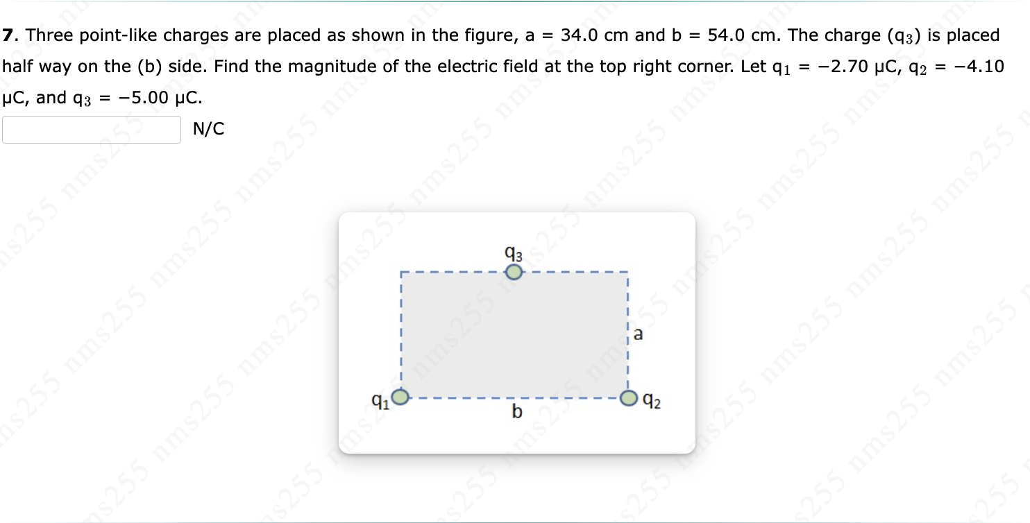 Solved Three point-like charges are placed as shown in the | Chegg.com