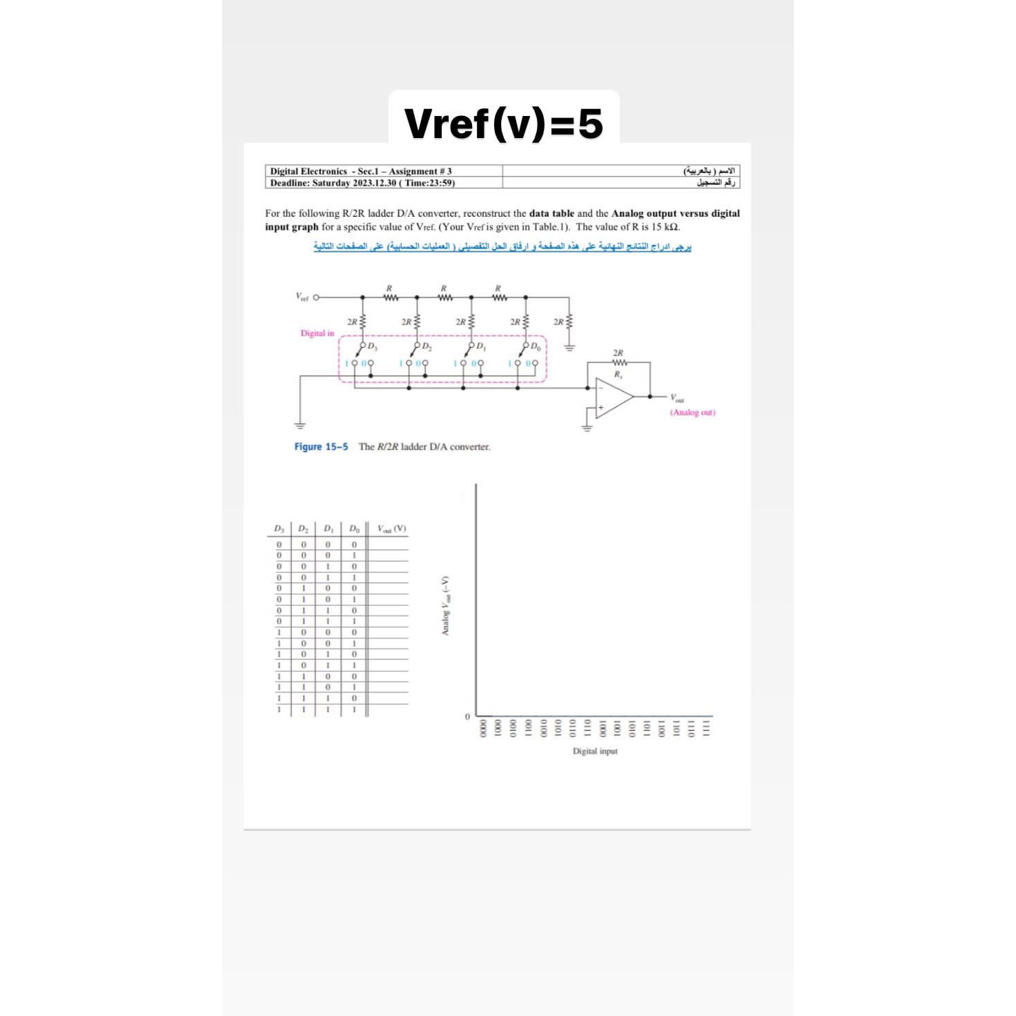 Solved Vref(v)=5 | Chegg.com