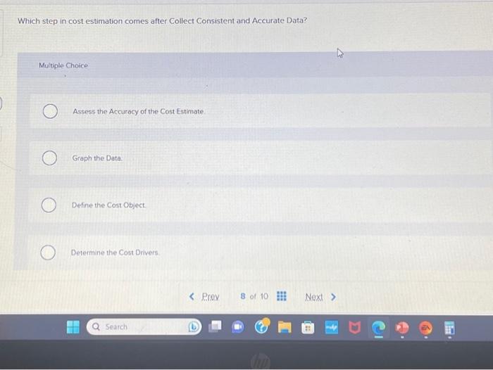 Solved Which step in cost estimation comes after Collect | Chegg.com