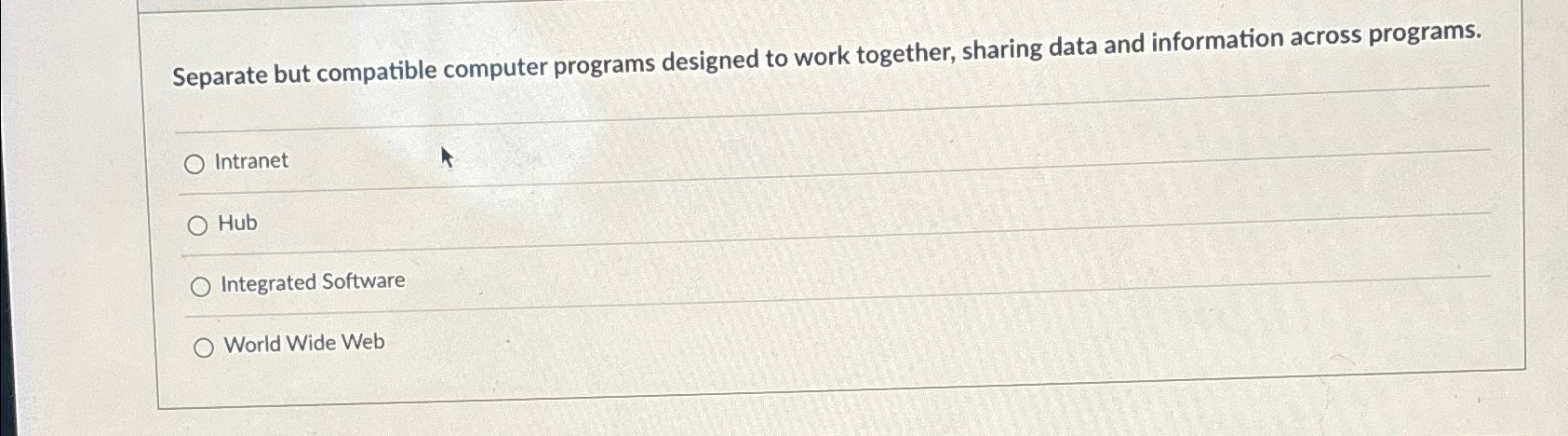 Solved Separate but compatible computer programs designed to | Chegg.com