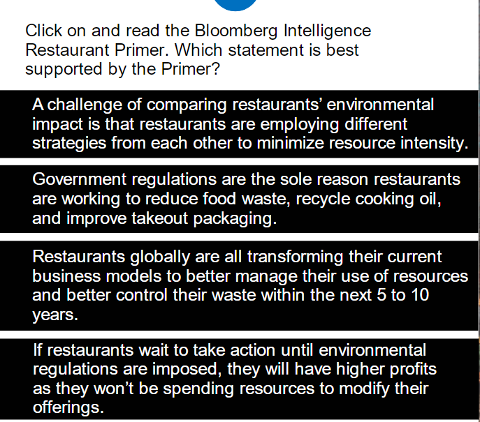 Solved A challenge of comparing restaurants' | Chegg.com