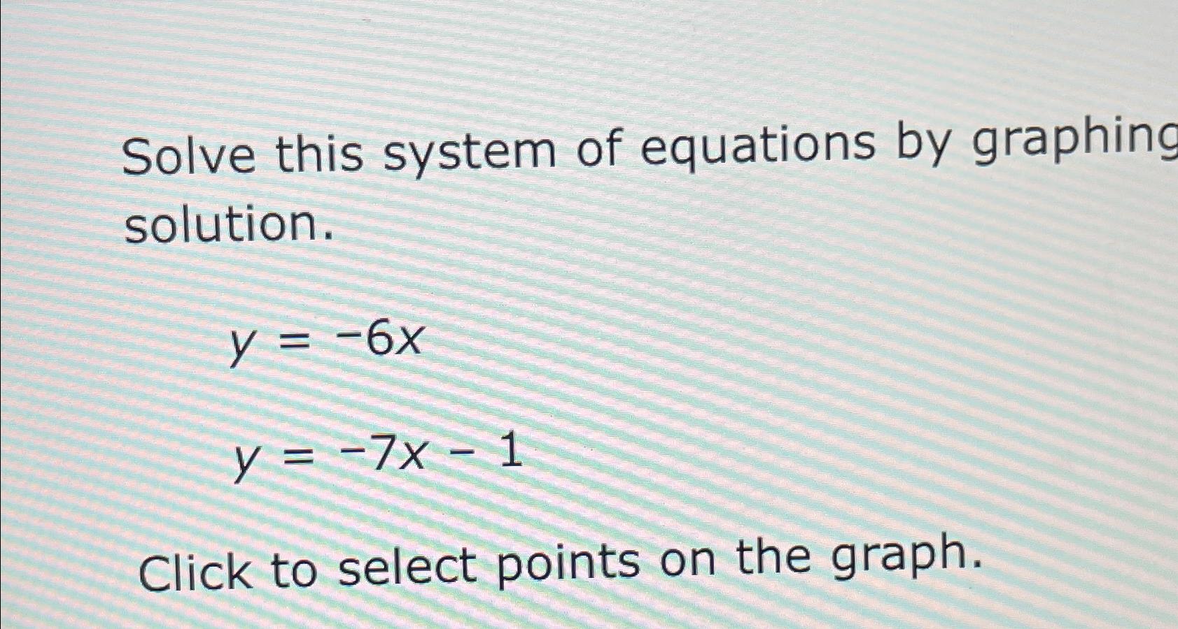 Solved Solve this system of equations by graphing | Chegg.com