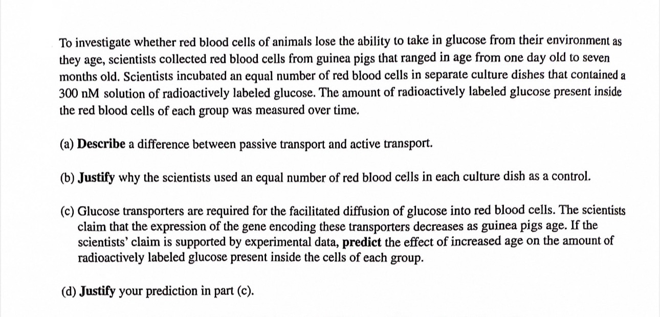 Solved please answer a/b/c/d in details:To investigate | Chegg.com