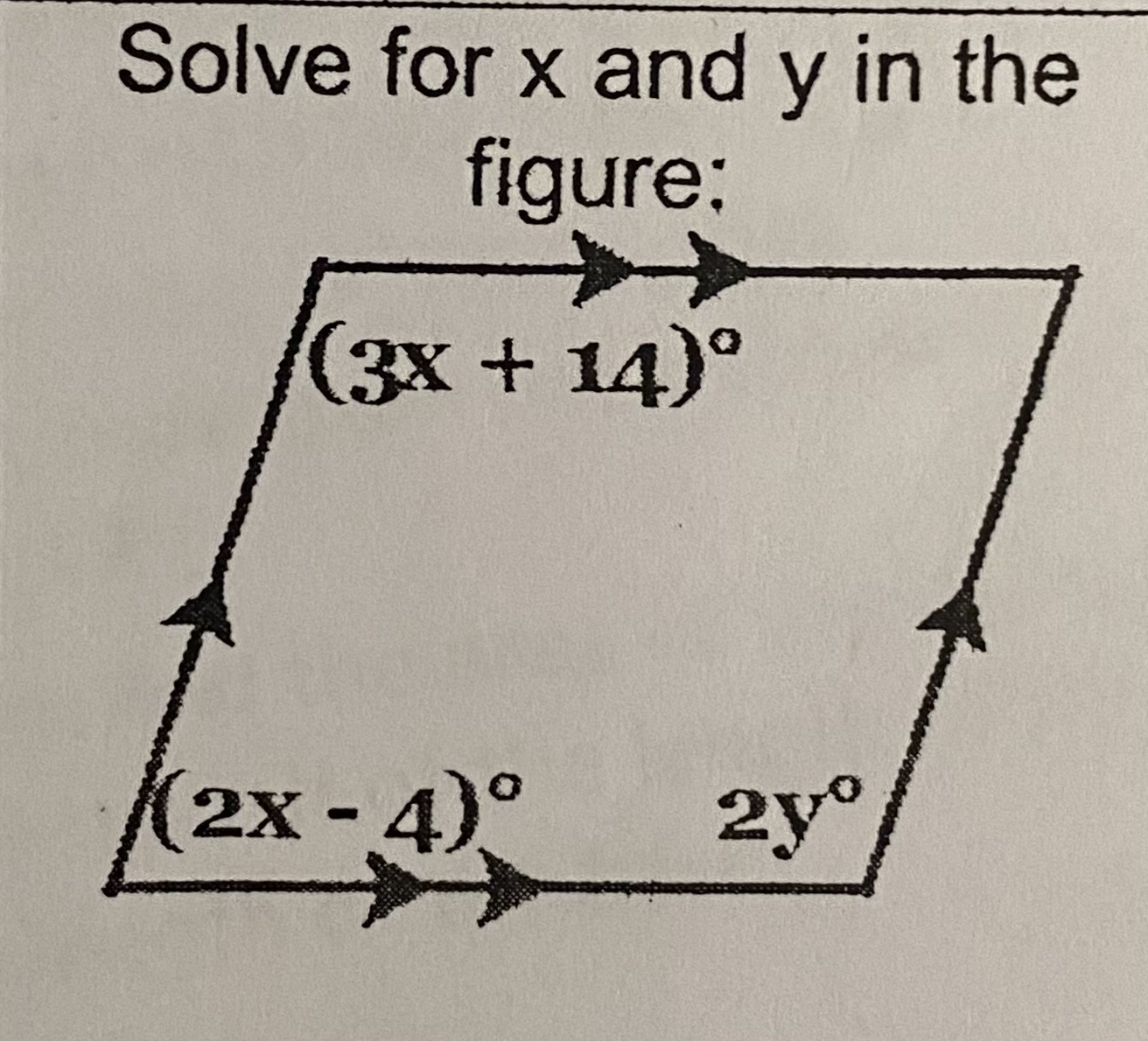 Solved Solve for x ﻿and y ﻿in the figure: | Chegg.com