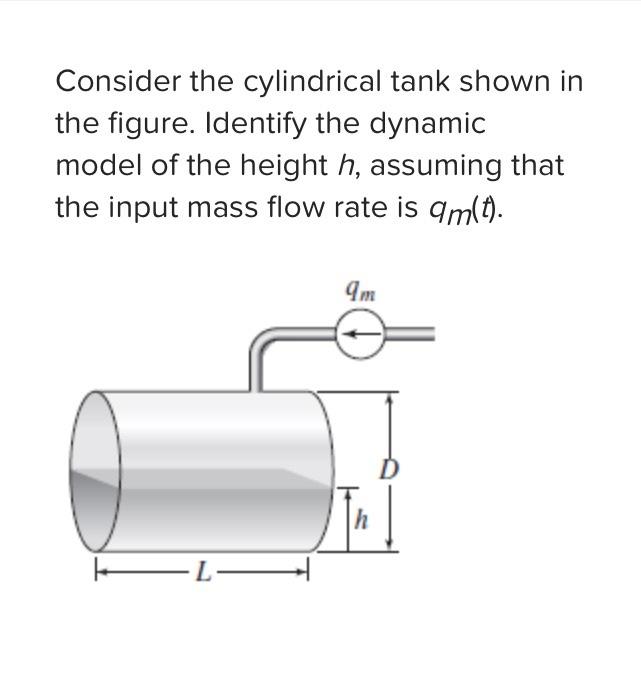 Solved Consider the cylindrical tank shown in the figure. | Chegg.com Solved Consider the cylindrical tank shown in the figure. | Chegg.com