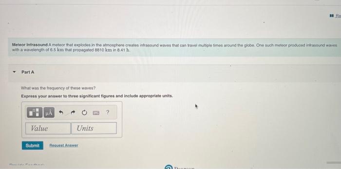Solved Meteor infrasound A motoor that explodos in the | Chegg.com