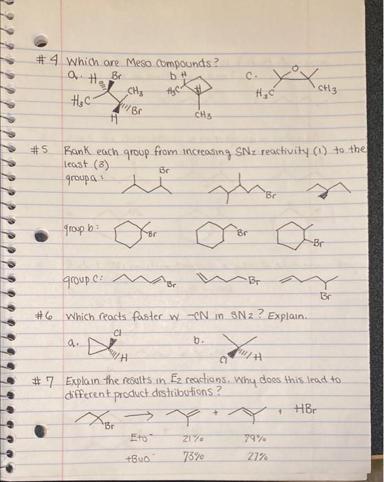 Solved \#1 From the following Newman Projections, draw a | Chegg.com