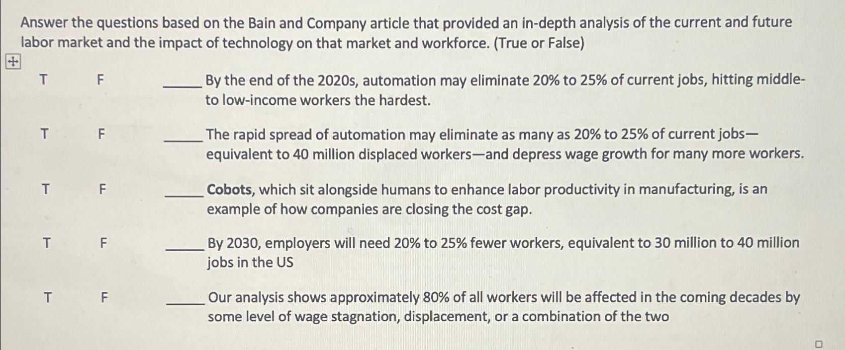 Solved Answer the questions based on the Bain and Company | Chegg.com