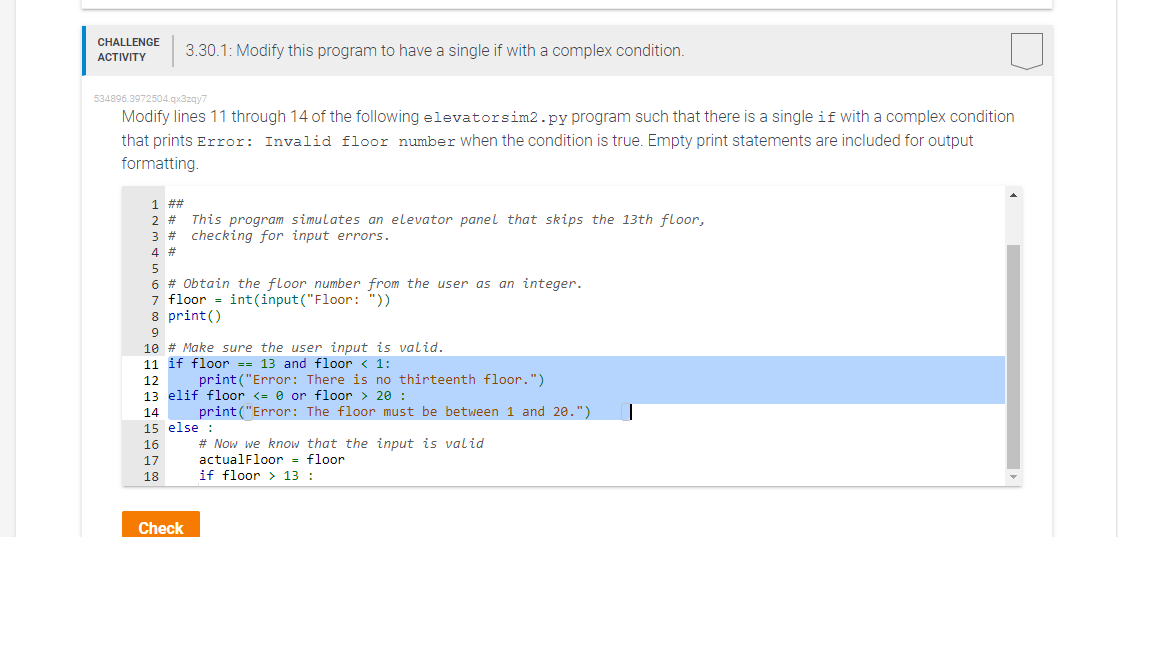 Solved 3301 Modify This Program To Have A Single If With