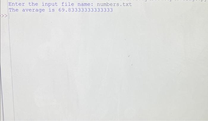 Solved Write A Program That Computes And Prints The Average