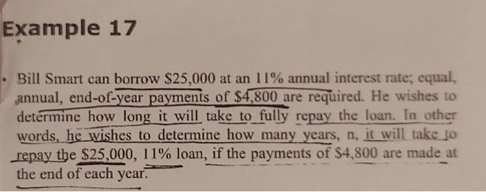 Solved Bill Smart can borrow $25,000 at an 11% annual | Chegg.com