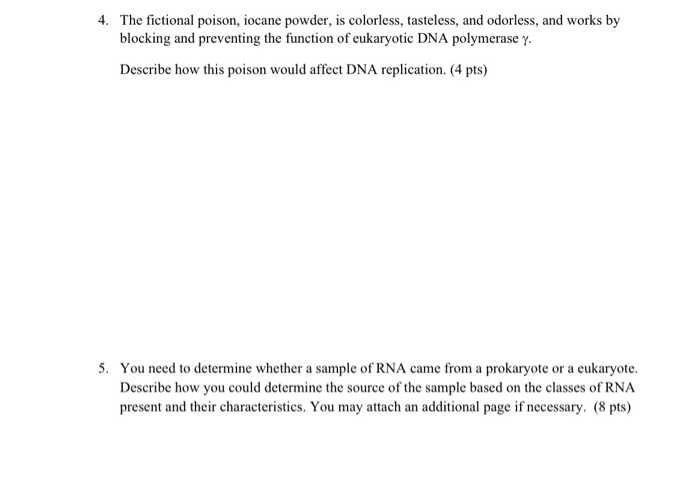 Solved 4. The fictional poison, iocane powder, is colorless, | Chegg.com