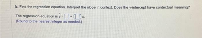 Solved Bike Datab. Find the regression equation. Interpret | Chegg.com