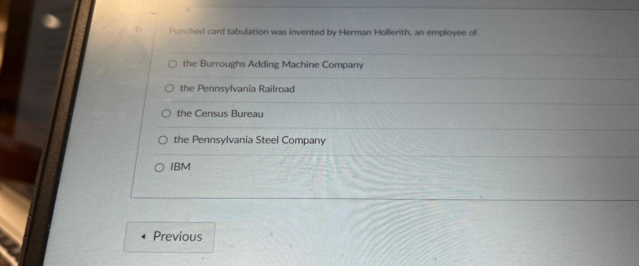 Solved Punched card tabulation was invented by Herman | Chegg.com