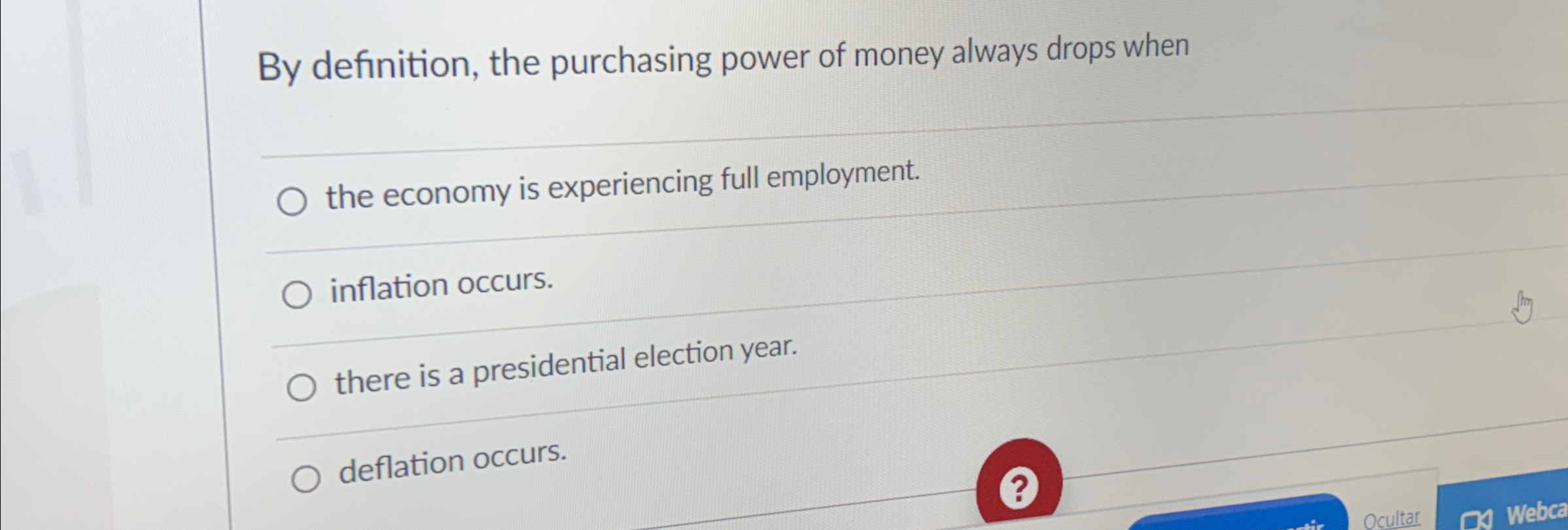 Solved By definition, the purchasing power of money always | Chegg.com