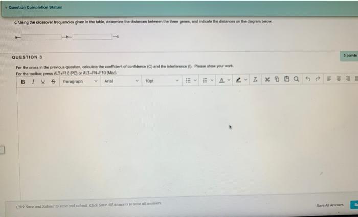 Solved A typical three point mapping cross is set up in | Chegg.com