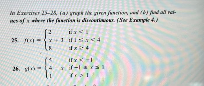 Solved In Exercises 25-28, (a) graph the given function, and | Chegg.com