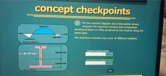 Solved concept checkpoints 18.00 km For the moment diagram | Chegg.com