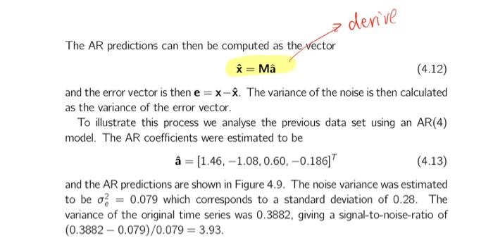 Solved 4.2.2 Autoregressive models An autoregressive (AR) | Chegg.com