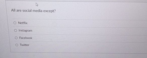 Solved All are social media | Chegg.com